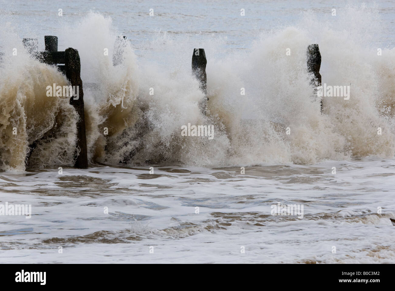 wind and weather destruction Happisburgh, Norfolk Stock Photo - Alamy