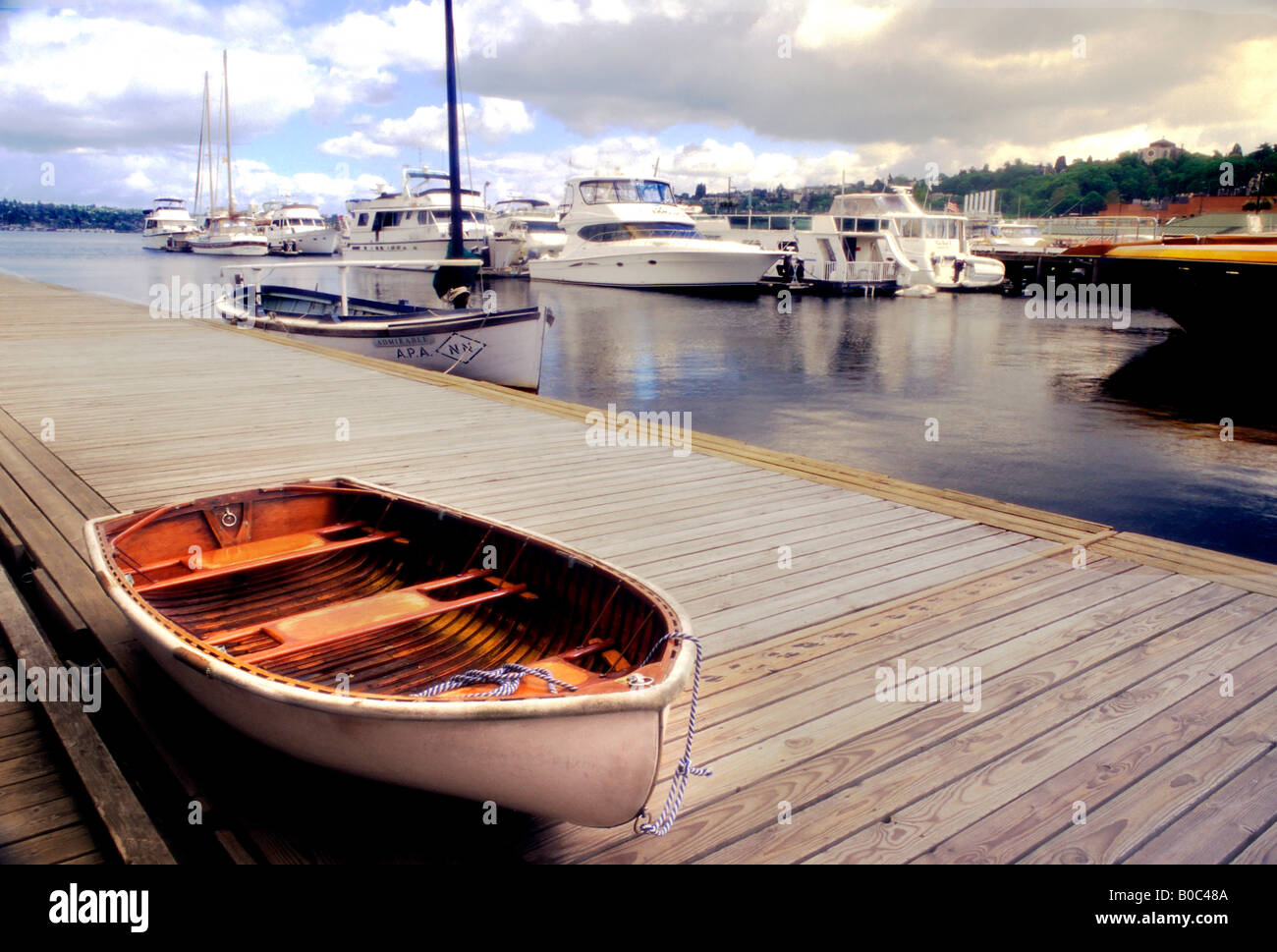 Closeup of a skiff Stock Photo - Alamy