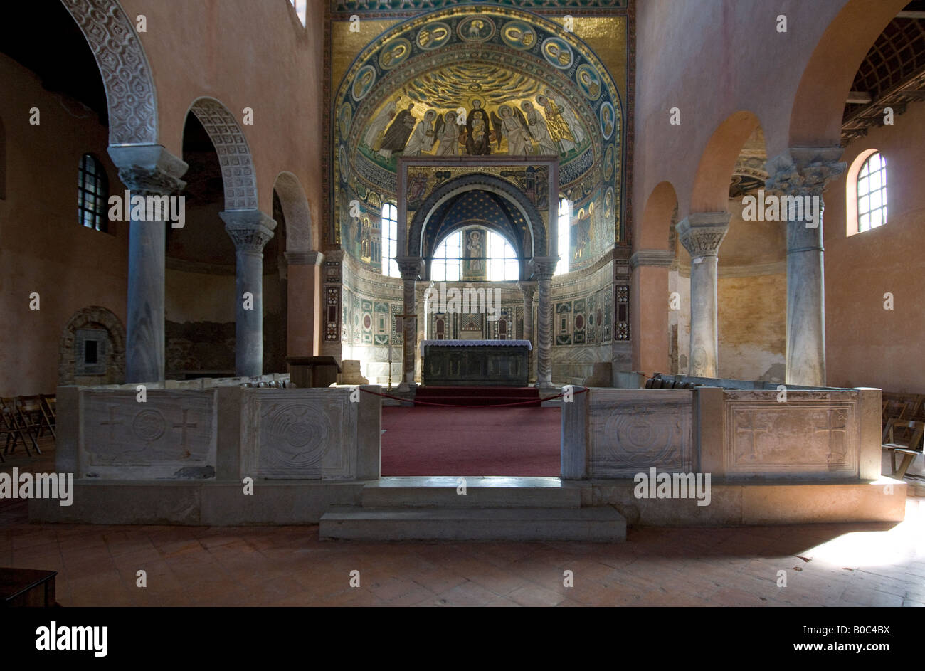 Interior view of the Porec cathedral Stock Photo - Alamy