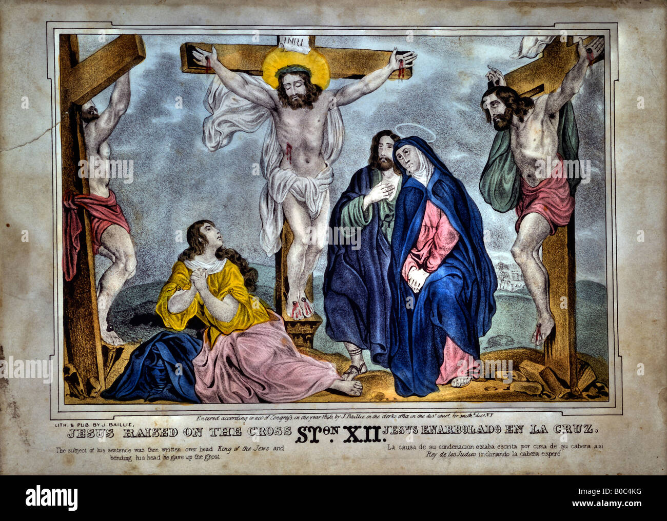 Jesus raised on the cross baillie hi-res stock photography and images ...