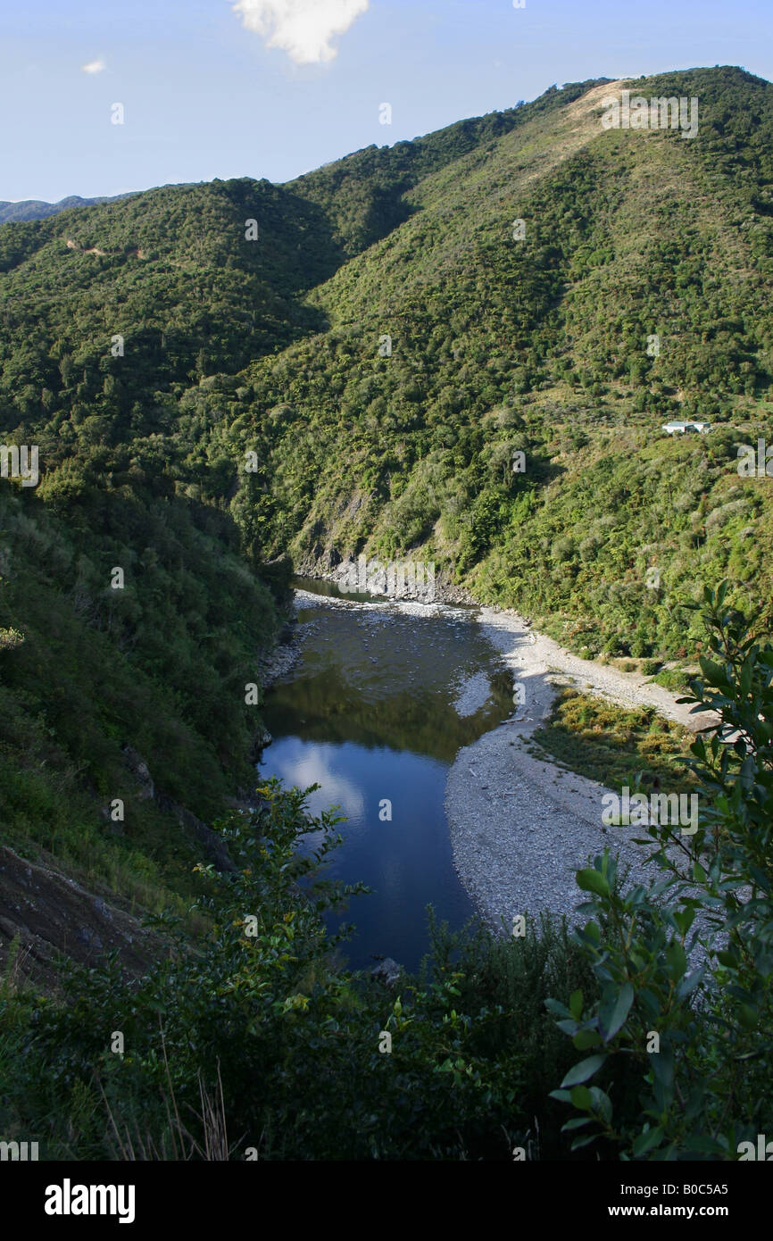 River gorge at Otaki forks, New Zealand Stock Photo - Alamy