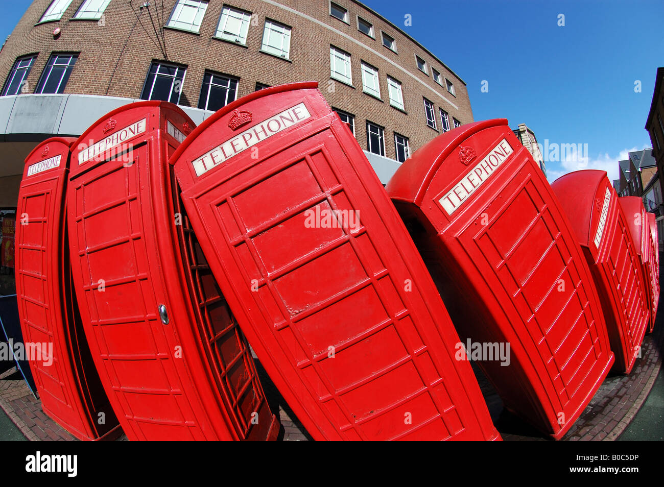 London telephone box sculpture Kingston England Stock Photo - Alamy