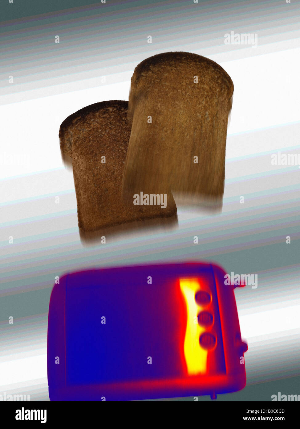 Toaster flying bread hi-res stock photography and images - Alamy