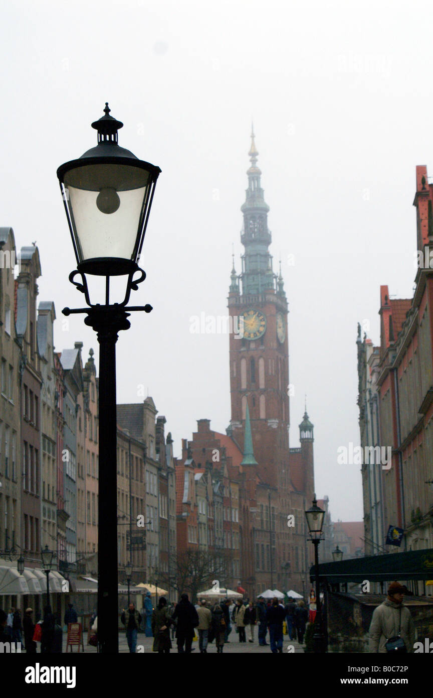 Dluga street in the Old Town of Gdansk (Danzig), Poland, looking ...