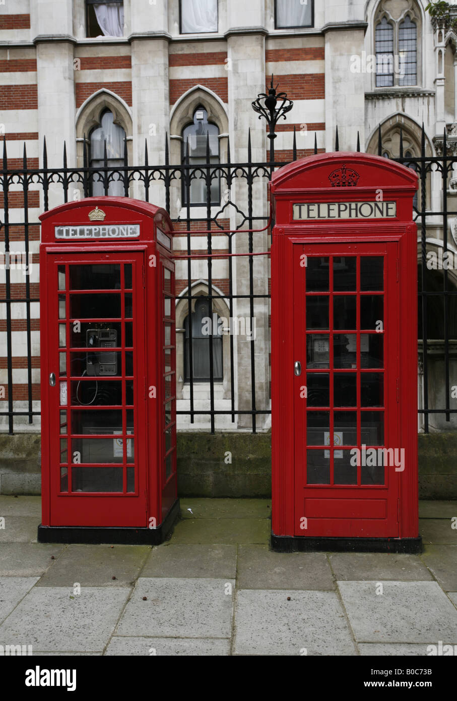 Two London telephone boxes Stock Photo - Alamy