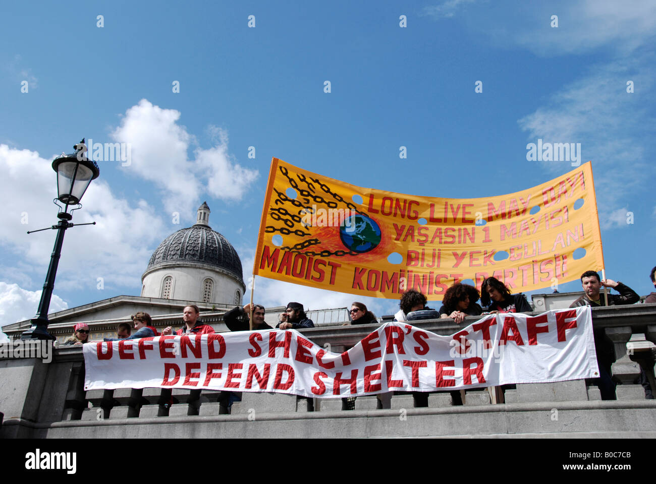 2008 May Day rally in Trafalgar Square London Stock Photo - Alamy