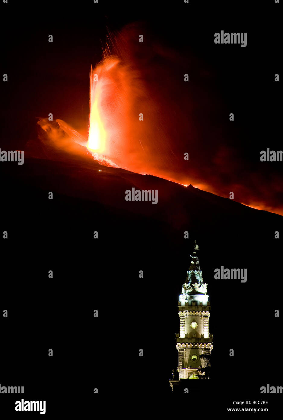 Mt. Etna eruption september 2007 Stock Photo - Alamy