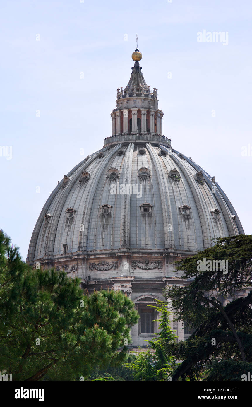 St Peter's dome as seen from the Vatican in Rome Stock Photo - Alamy