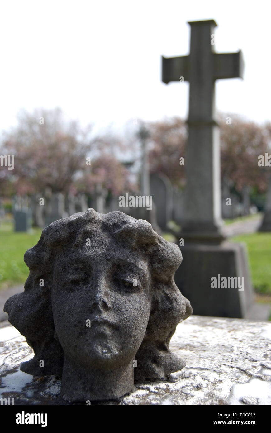 Gravestones broken cemetery hi-res stock photography and images - Alamy