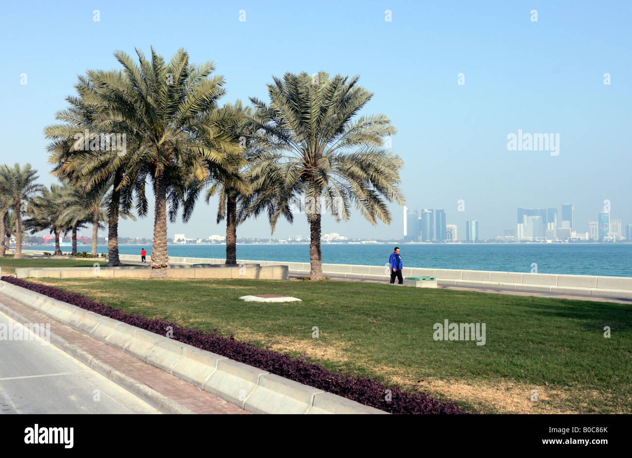 Corniche of Doha Qatar Stock Photo - Alamy