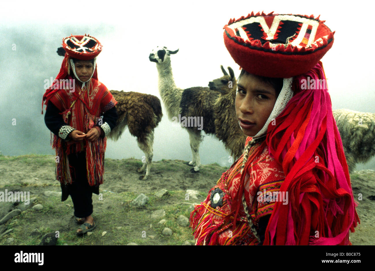 Two boys from Peru Stock Photo - Alamy