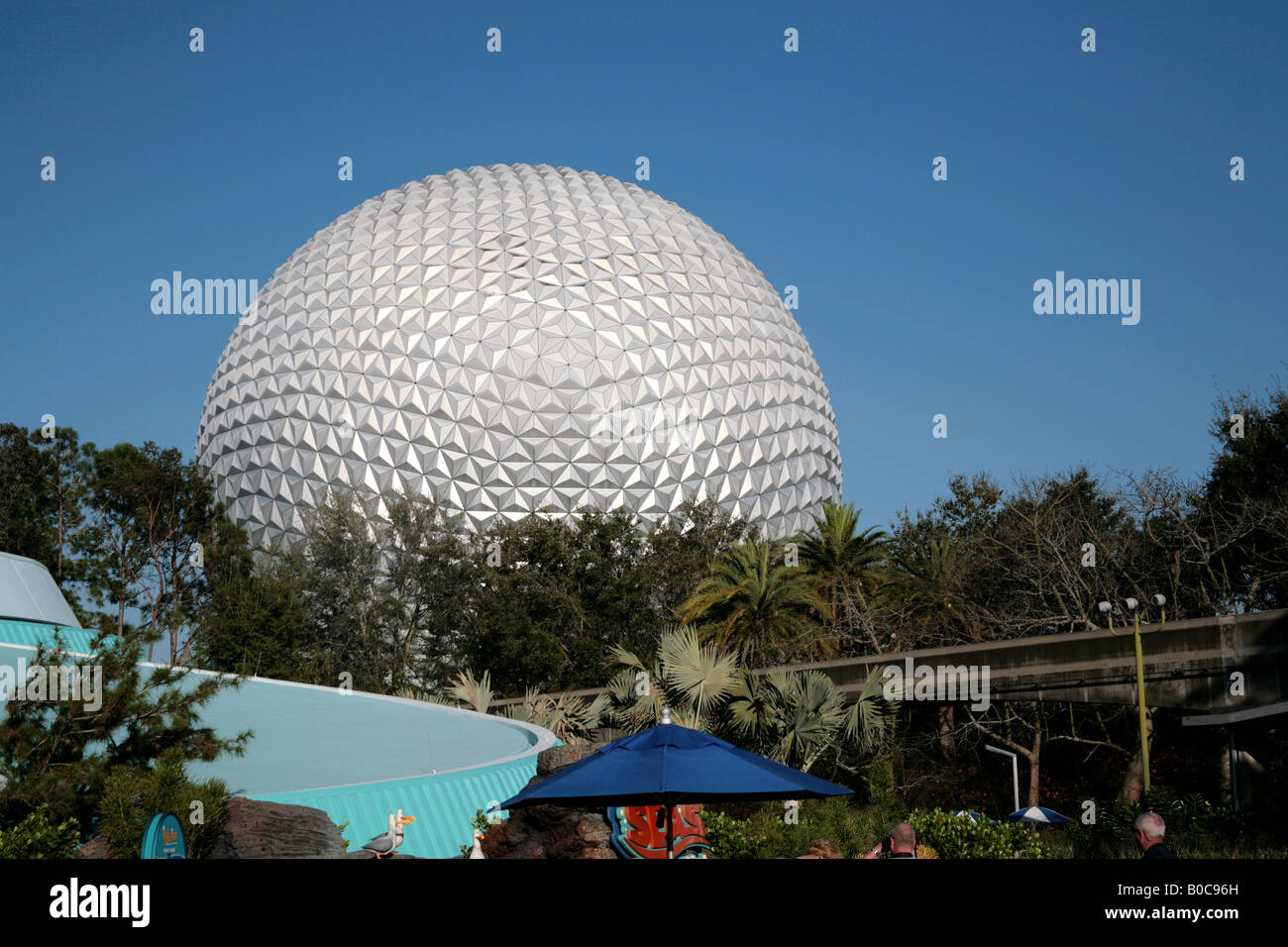 Epcot Center Globe geometric patterns and details. For Editorial Use ...