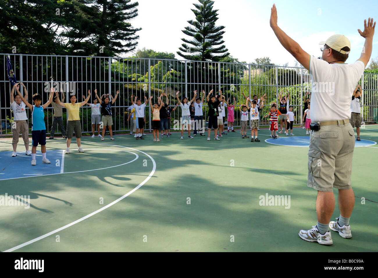 The morning children exercise Stock Photo - Alamy