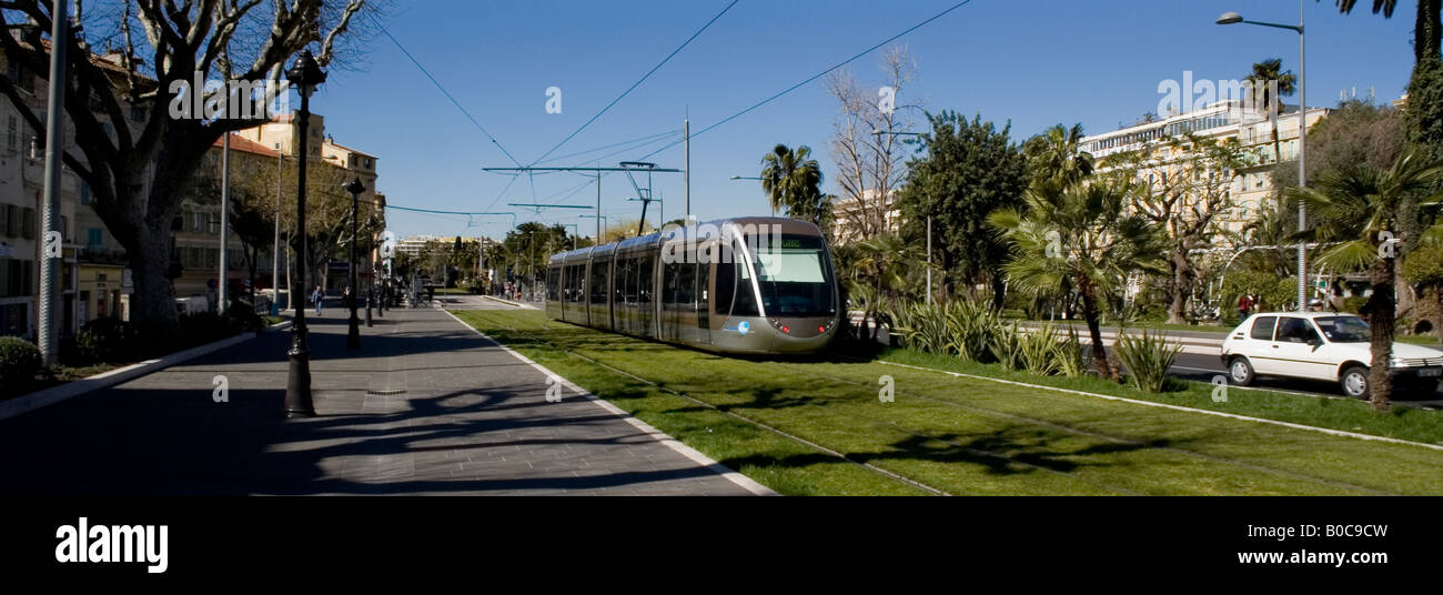 Tramway in Nice City Centre France Stock Photo - Alamy