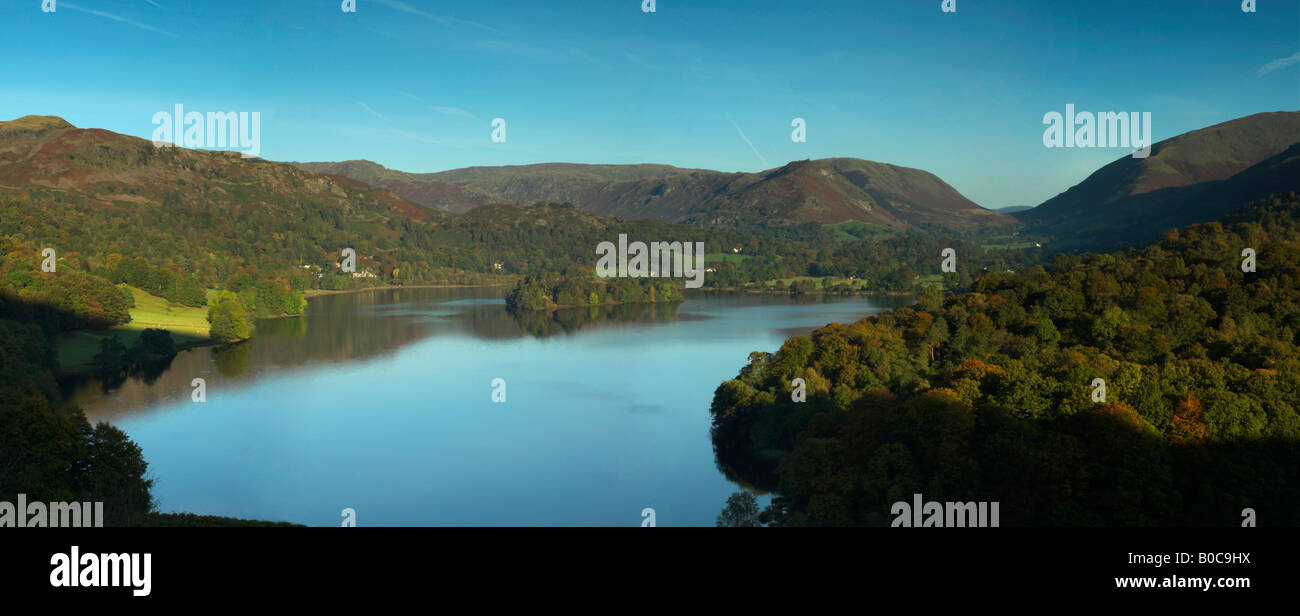 Panoramic view of Grasmere from Loughrigg Terrace, English Lake ...