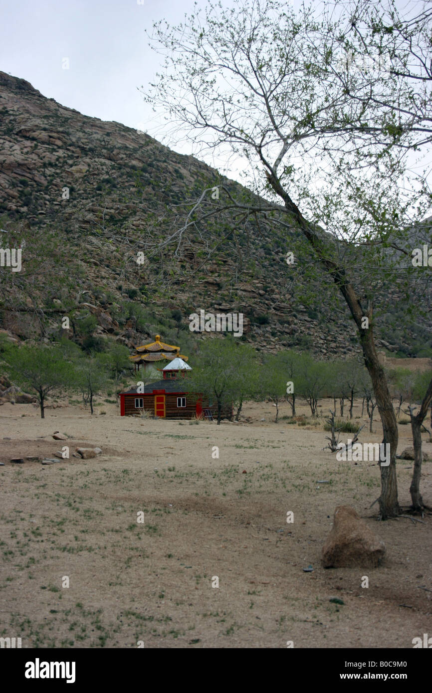 small buddhist monastery, Mongolia Stock Photo - Alamy