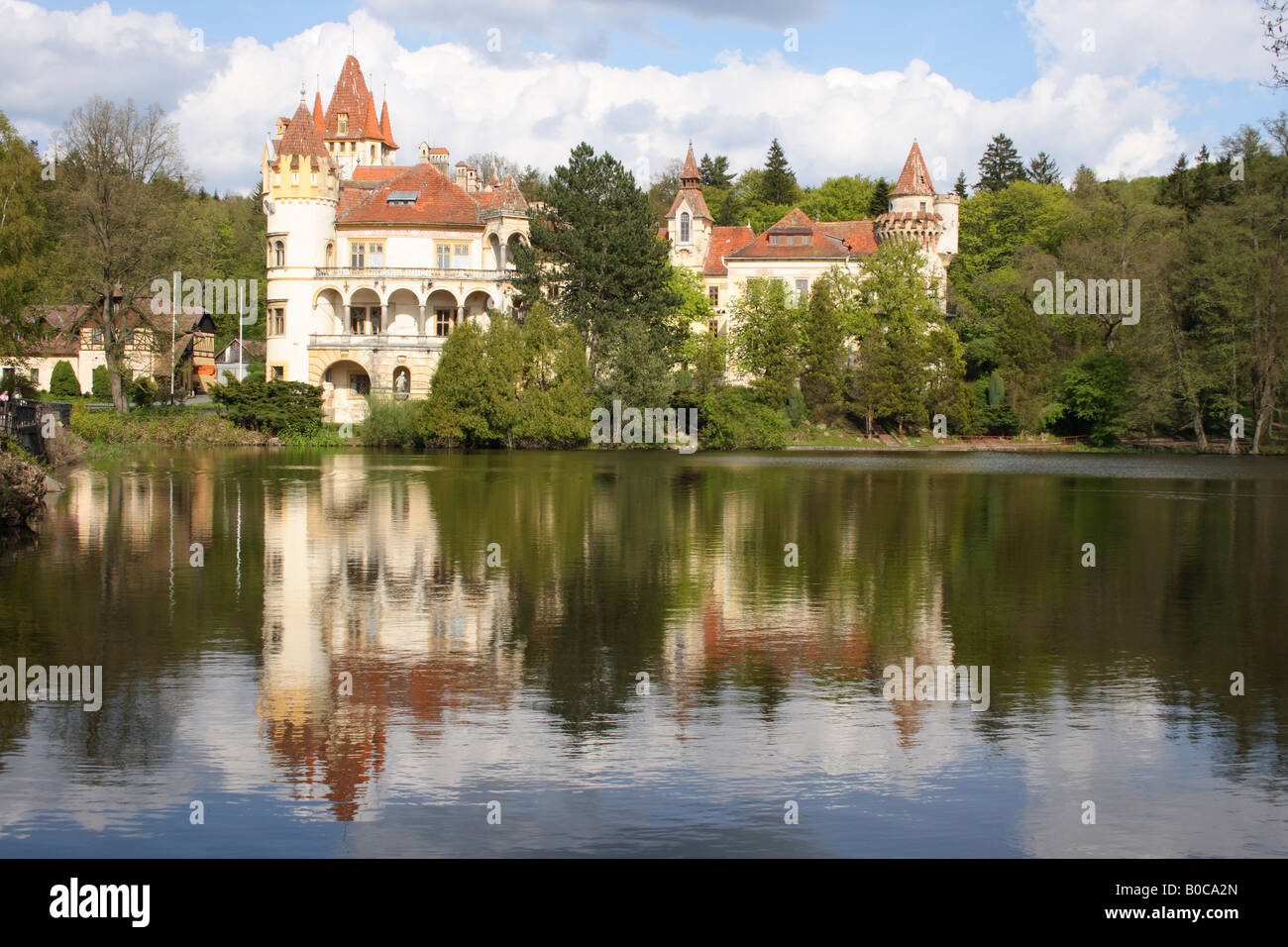 water castle Zinkovy Ceske district of Pilsen Czech Republic Europe ...
