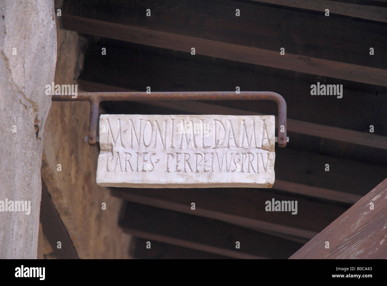 Roman sign at Herculaneum, Naples, Italy Stock Photo - Alamy