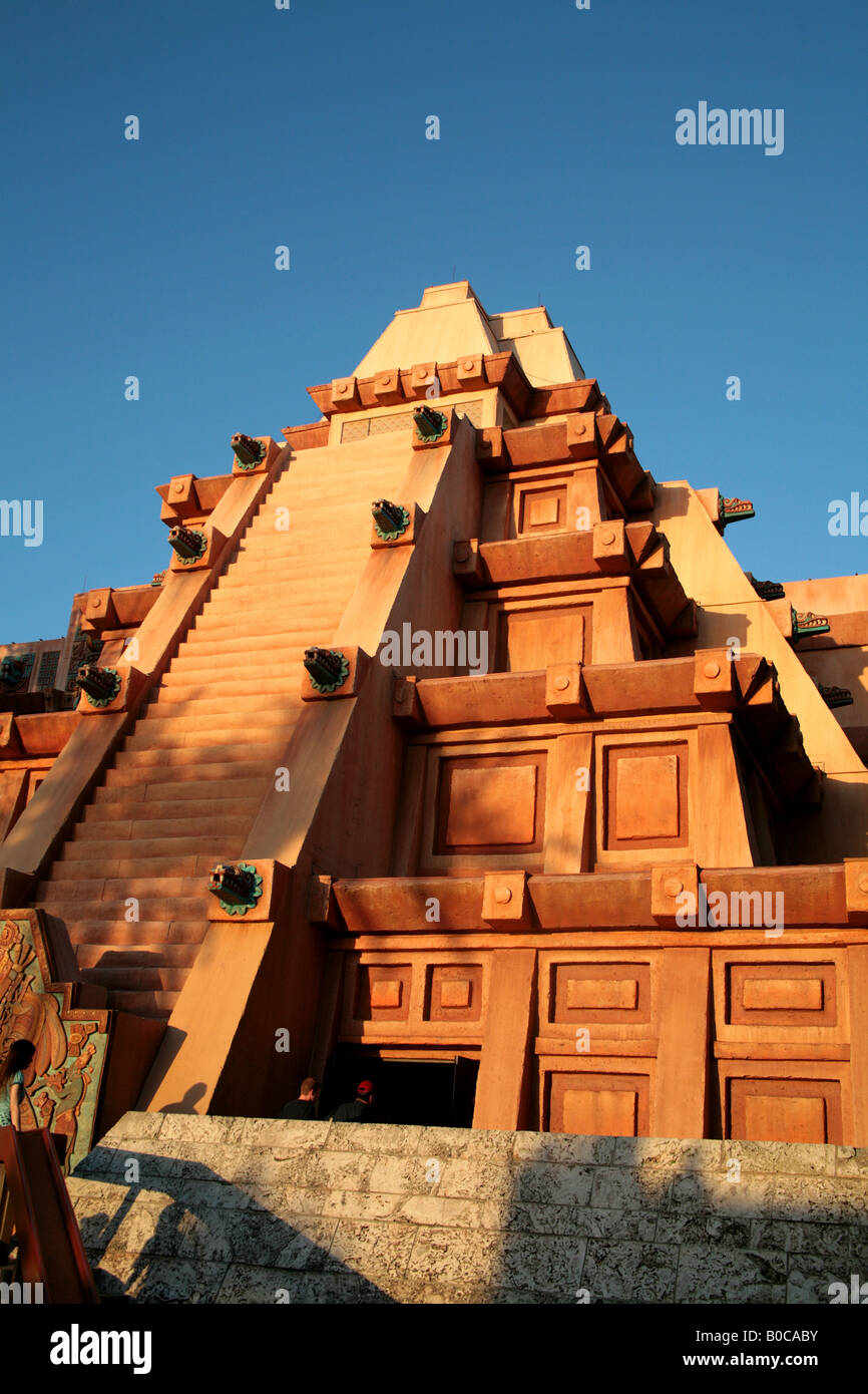 Epcot Center Mexico stand with a pyramid construction. For Editorial ...