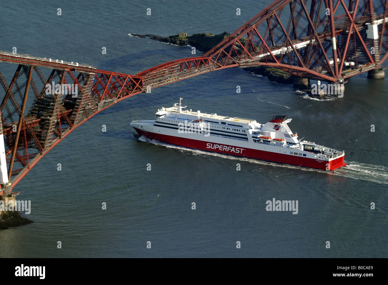 Superfast Ferry passing the Forth Bridges Stock Photo - Alamy