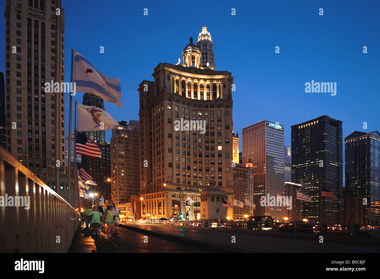 Chicago summer streetscape hi-res stock photography and images - Alamy