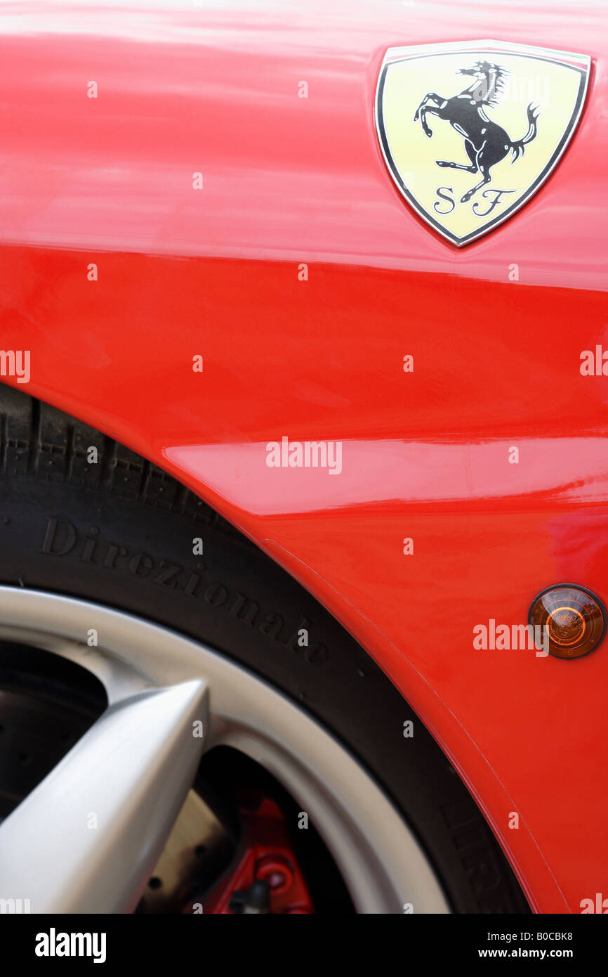 White ferrari logo detail hi-res stock photography and images - Alamy
