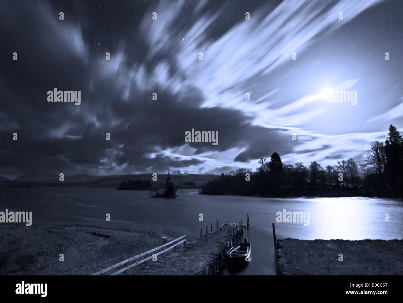 Windy night trees hi-res stock photography and images - Alamy