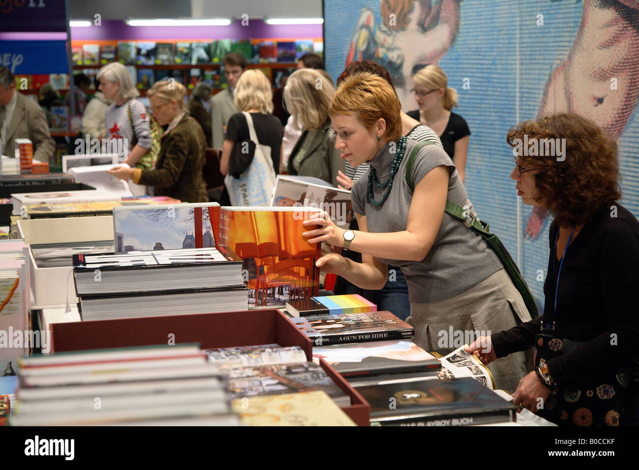 Visitors at the Frankfurt Book Fair, Germany Stock Photo - Alamy