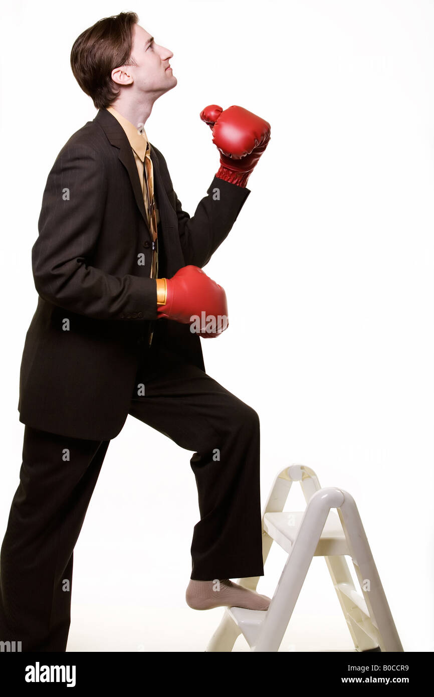 Climbing the corporate ladder Stock Photo - Alamy