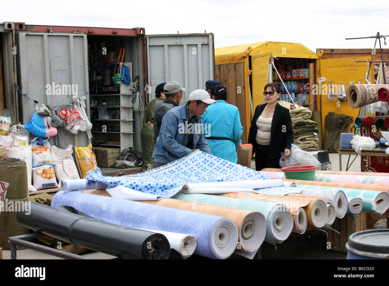 street market in Erdenet, Mongolia Stock Photo - Alamy