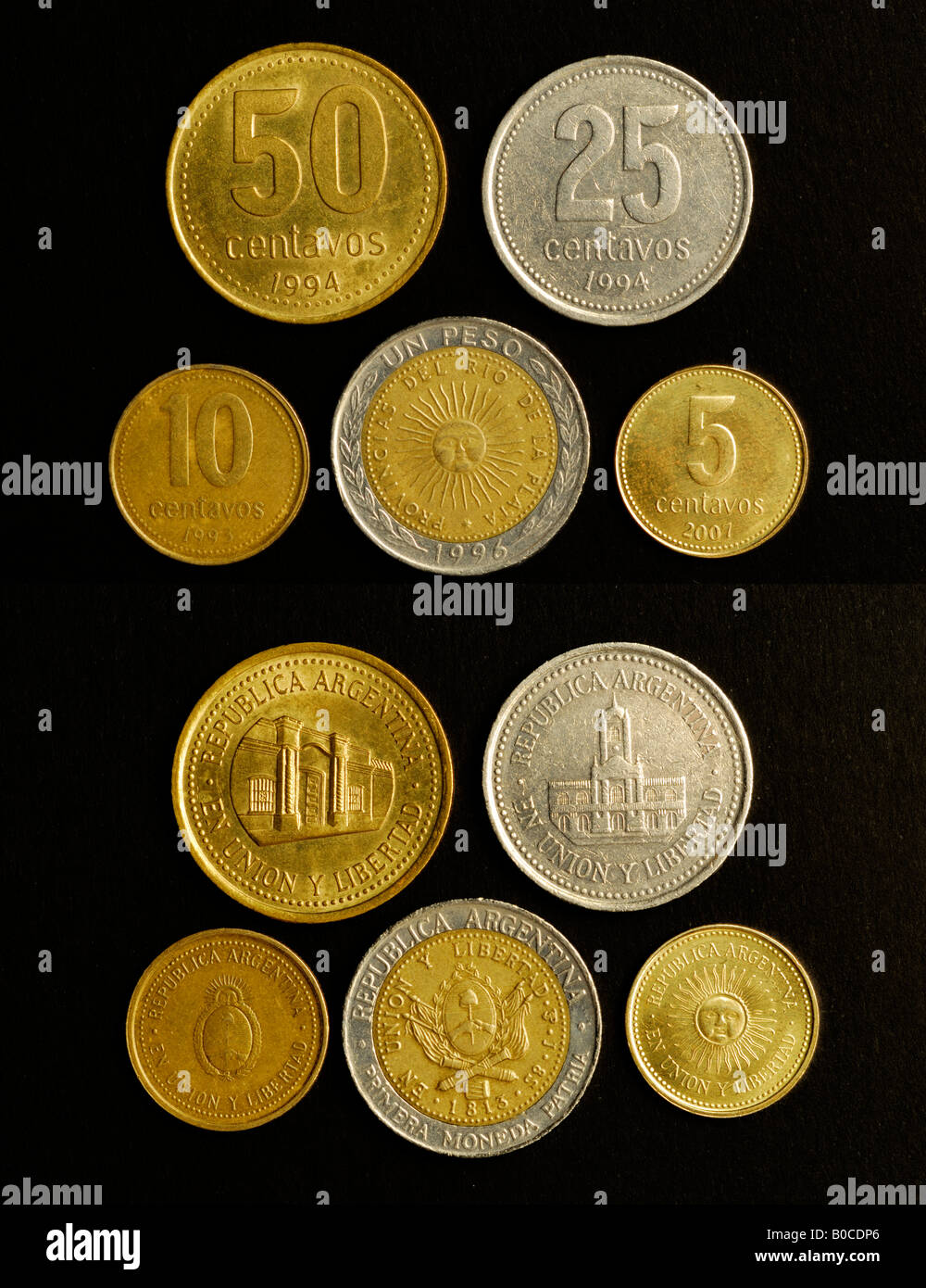 Coins of Argentina Stock Photo - Alamy