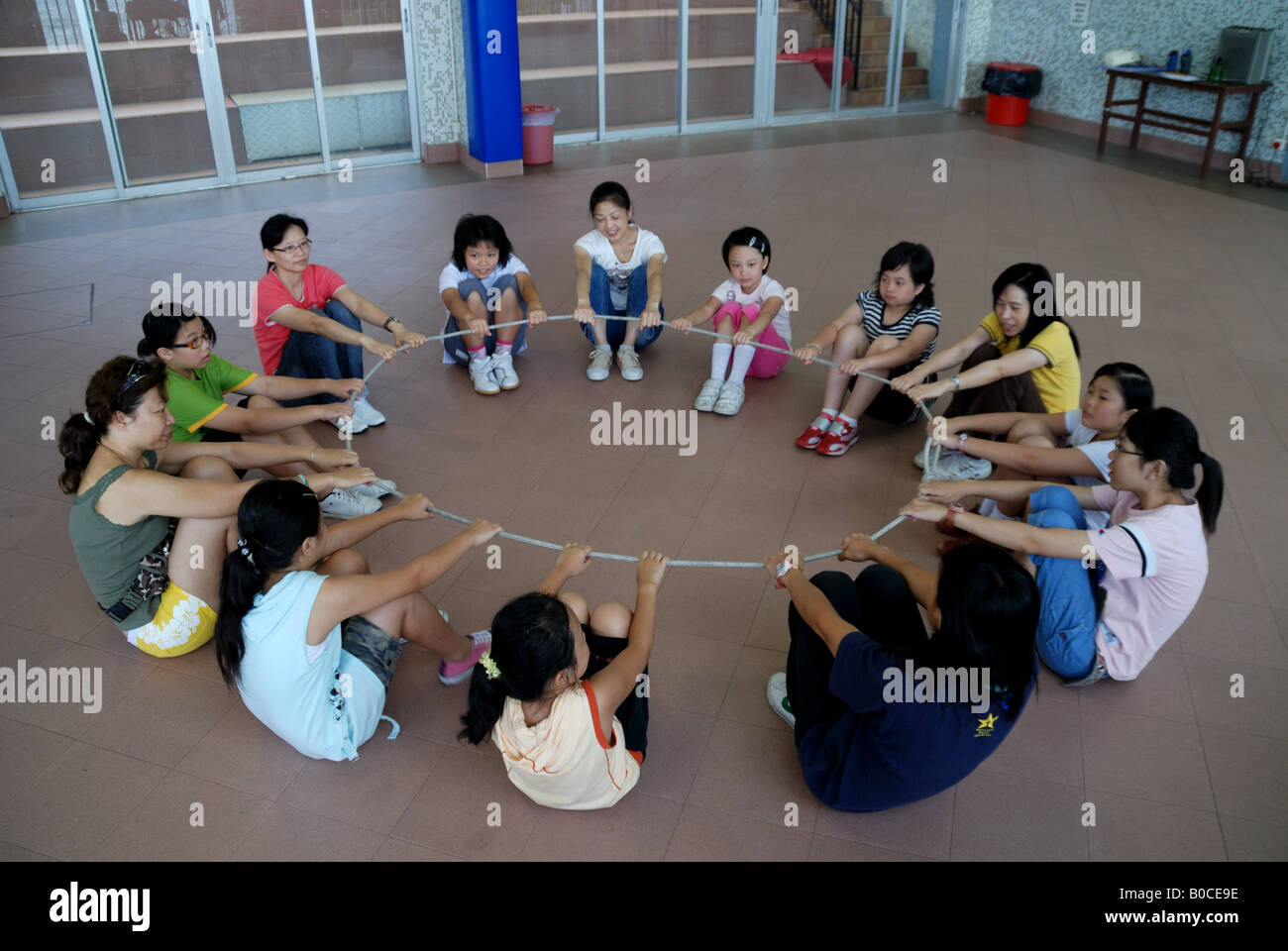 The children play game。 Stock Photo - Alamy