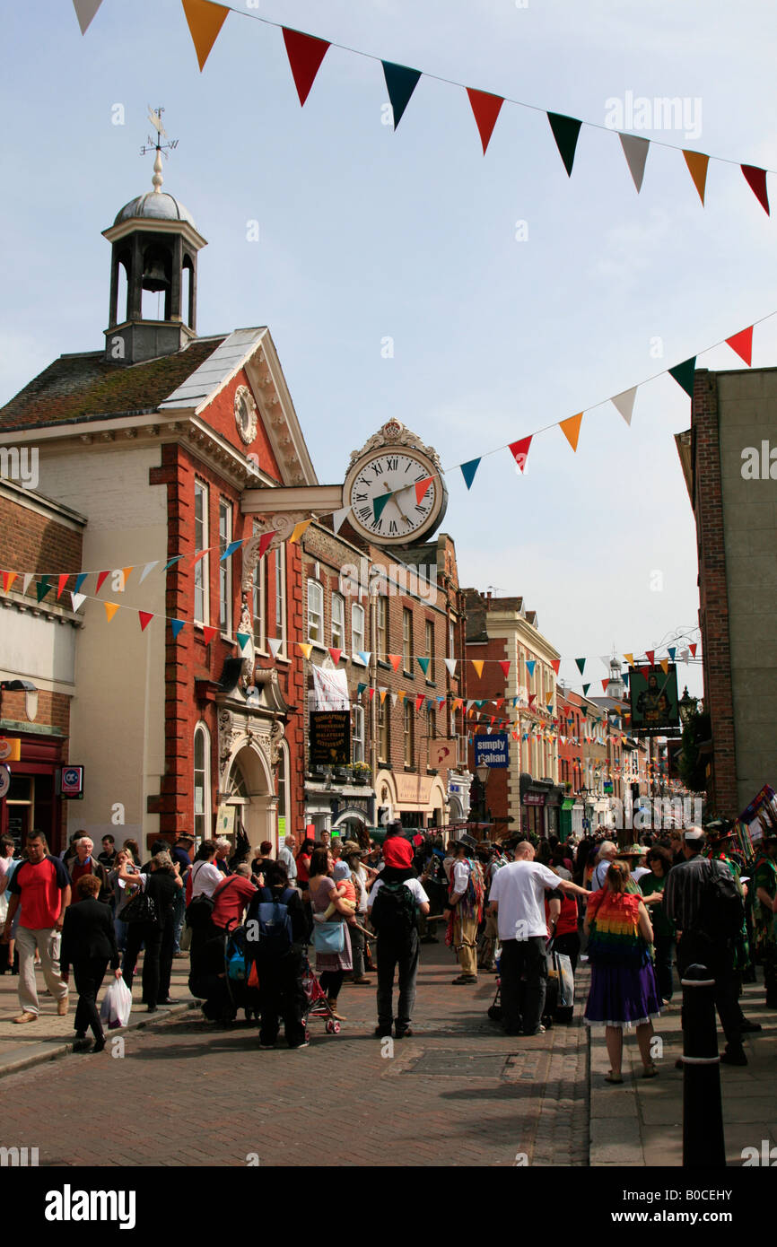 rochester town centre high street may day sweeps festival kent garden ...