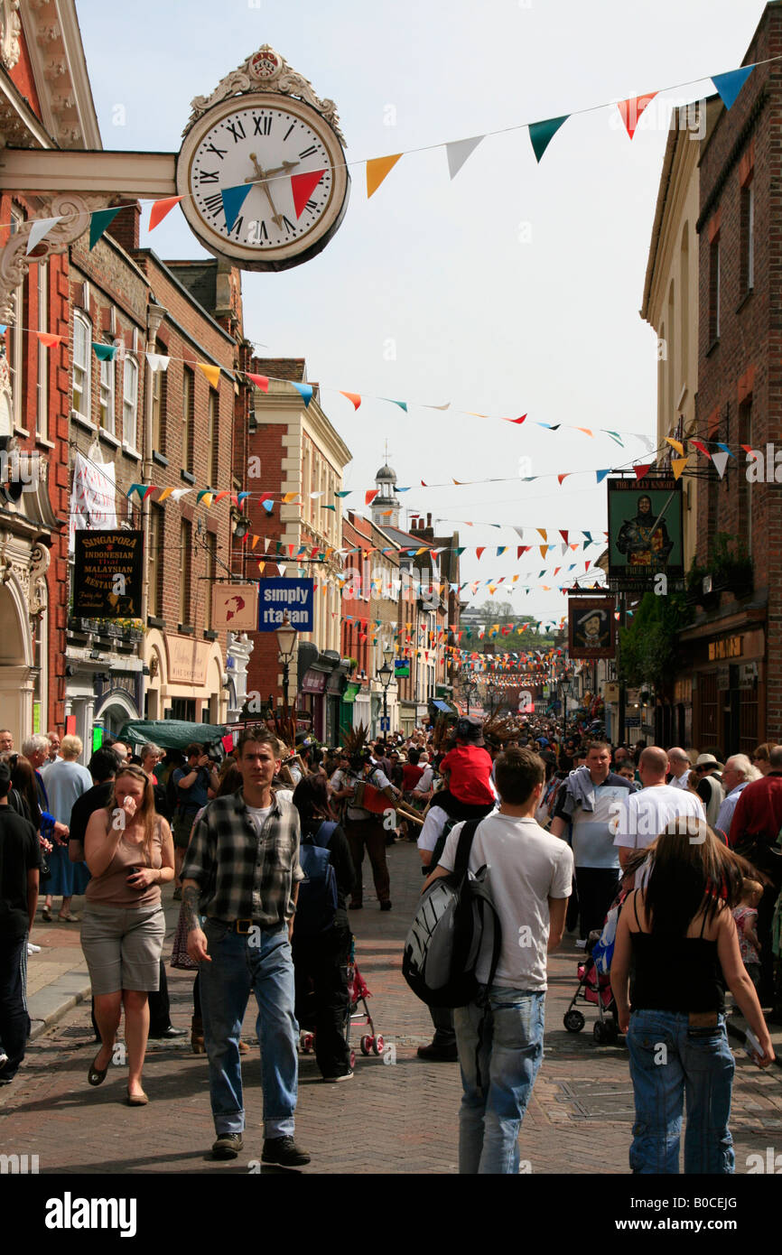 rochester town centre high street may day sweeps festival kent garden ...