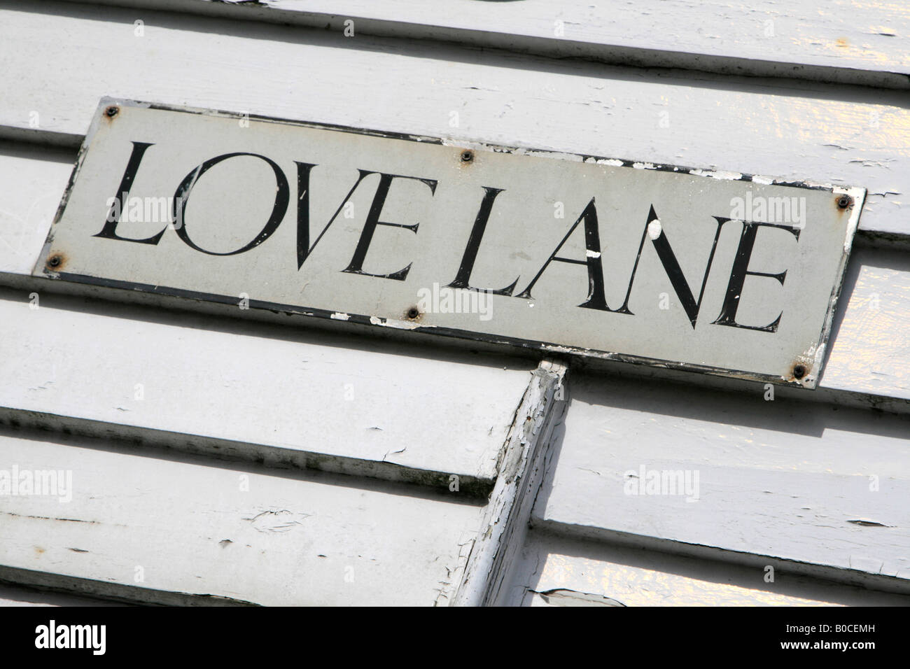 signpost love lane rochester kent england uk gb Stock Photo - Alamy