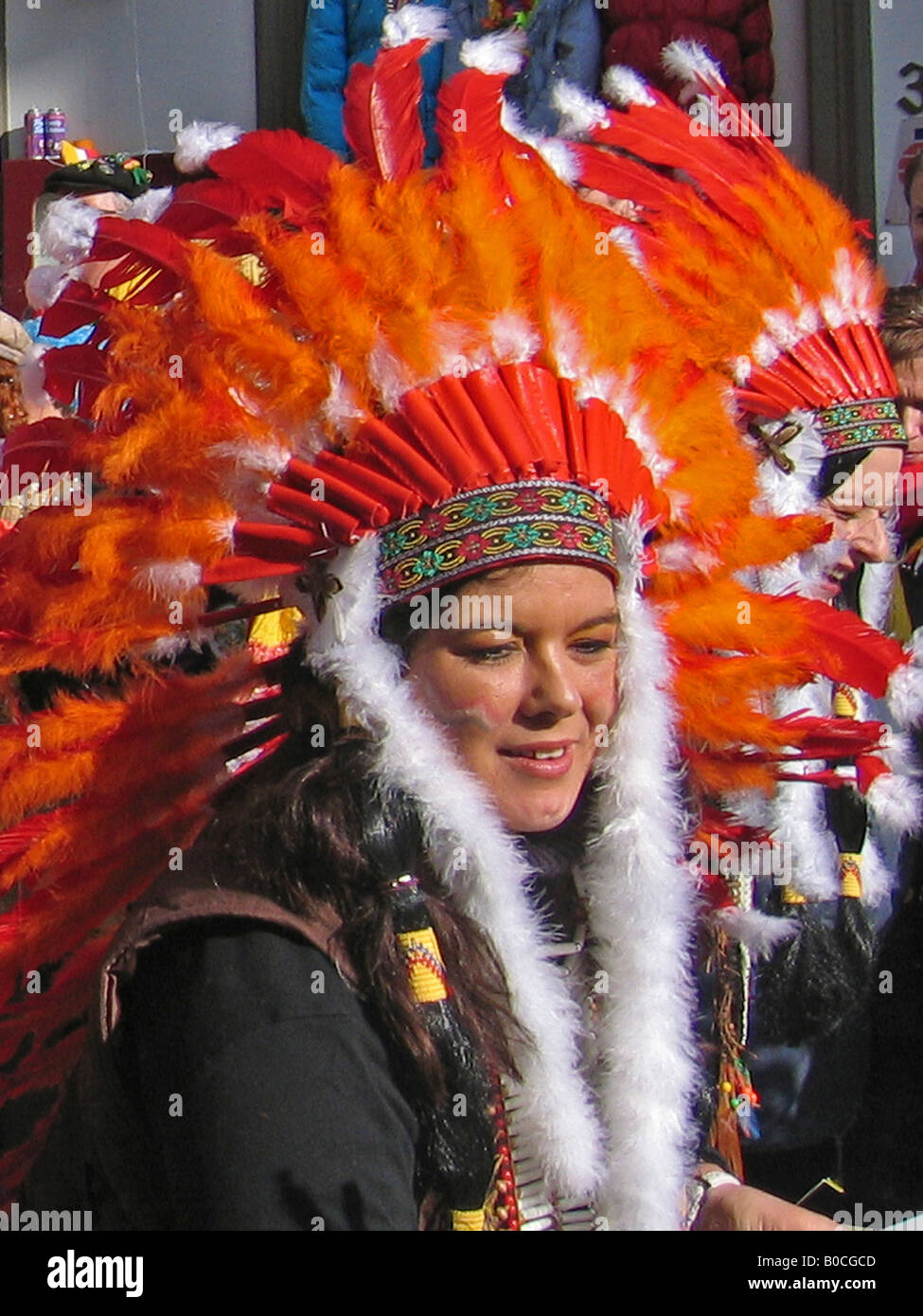 Dutch Orange Indian, Fun at carnival in 's-Hertogenbosch Stock Photo ...