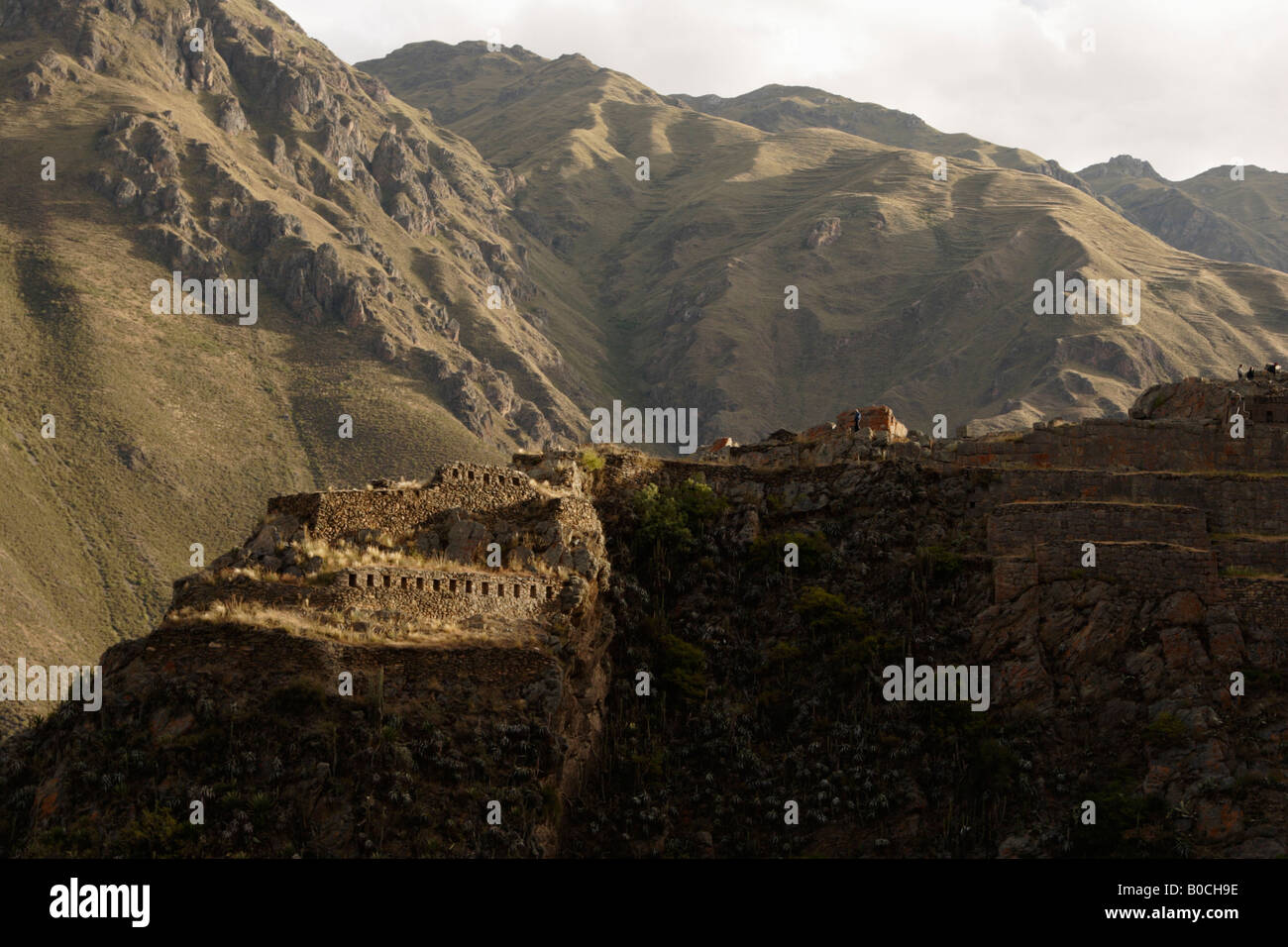 Ollantaytambo, ancient Inca ruins and Andes Mountains, "Sacred Valley ...