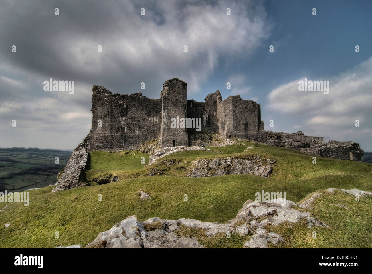 This is a photograph of Carreg Cennen Castle located in Trapp in ...