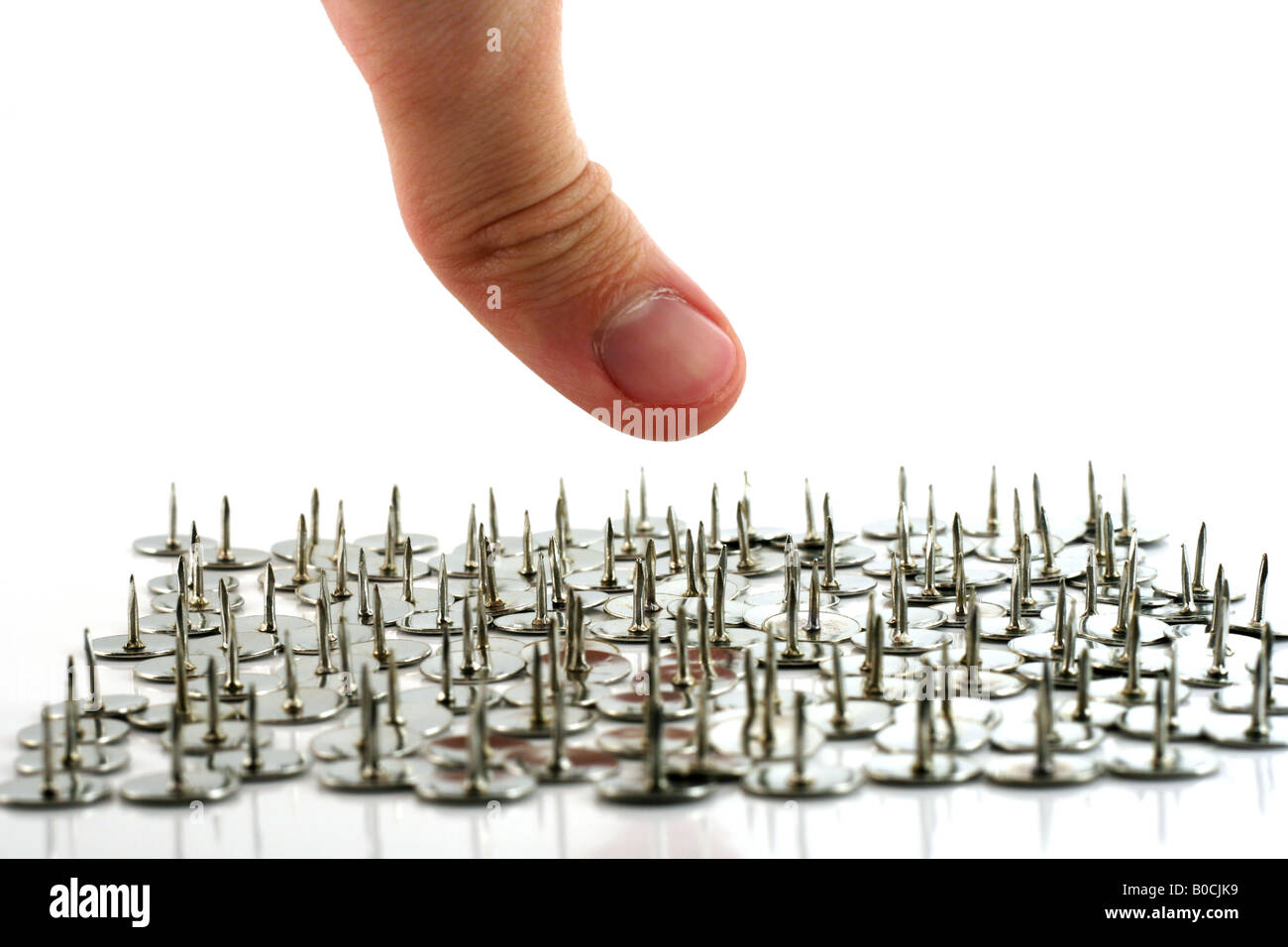 Drawing pin finger hi-res stock photography and images - Alamy