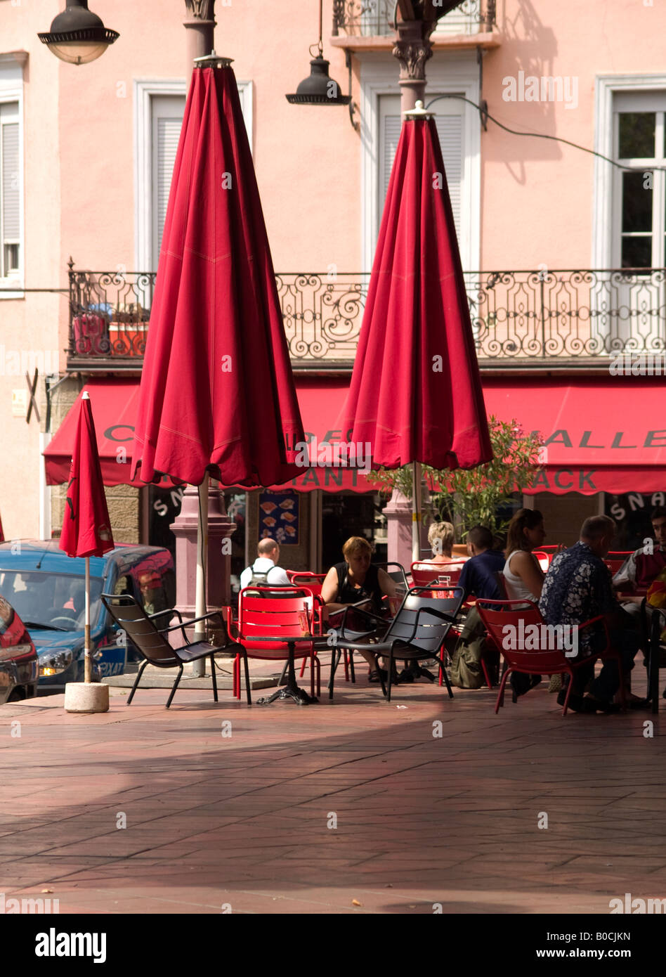 Red Cafe scene Stock Photo - Alamy