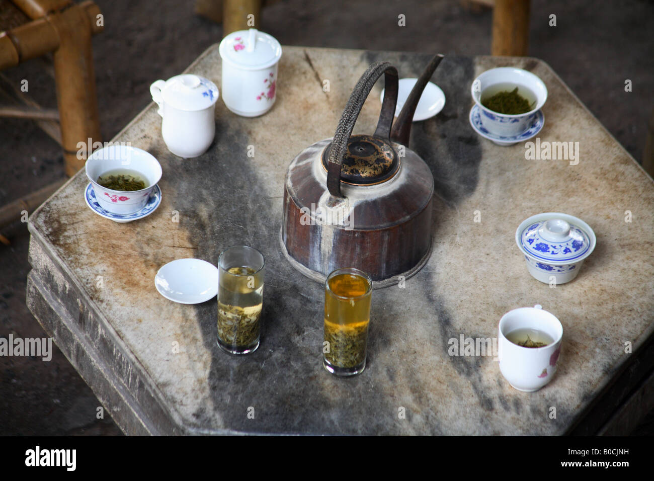 Chinese tea table Stock Photo - Alamy