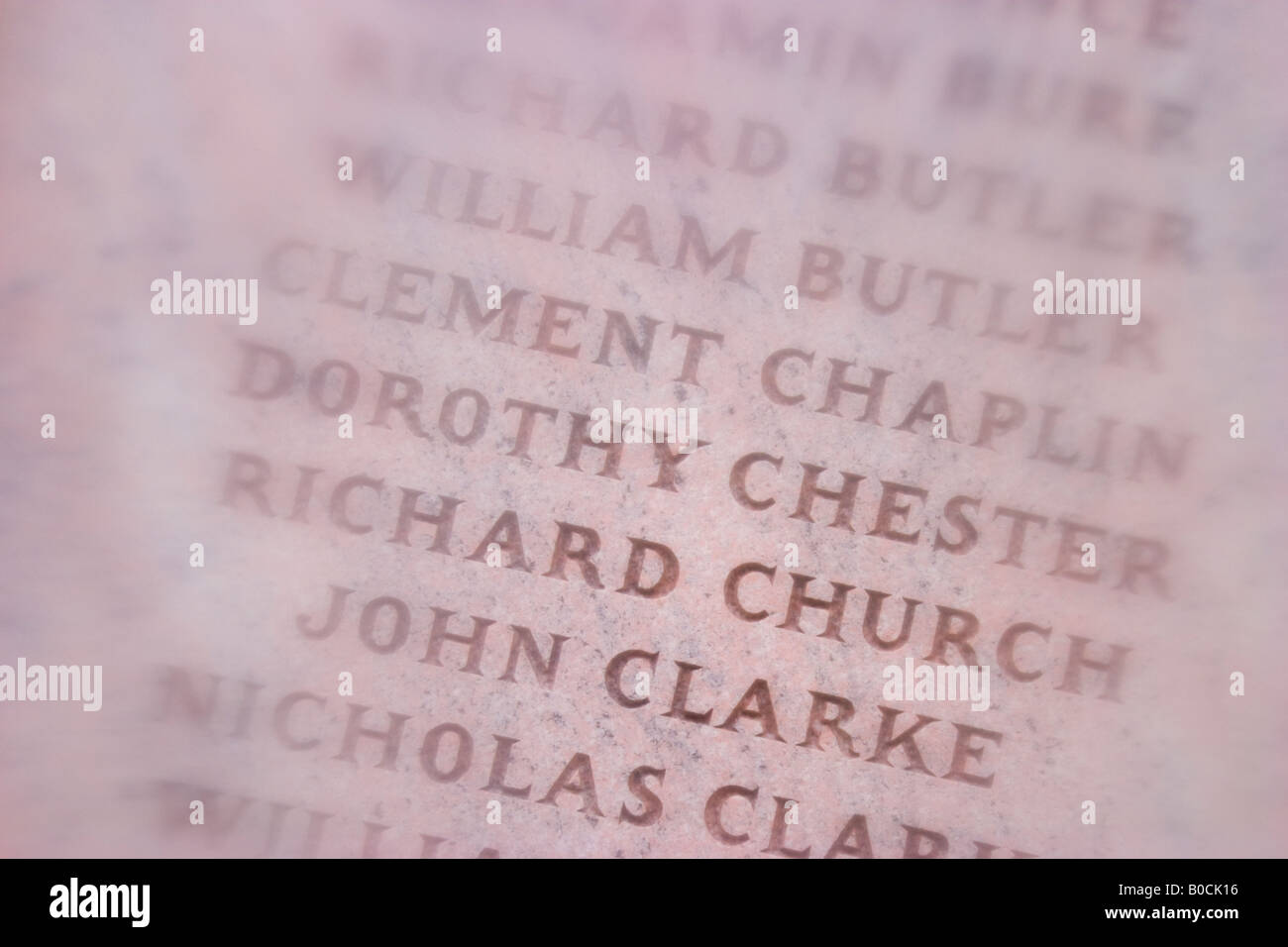 Names on a large stone monument in an old graveyard Stock Photo - Alamy