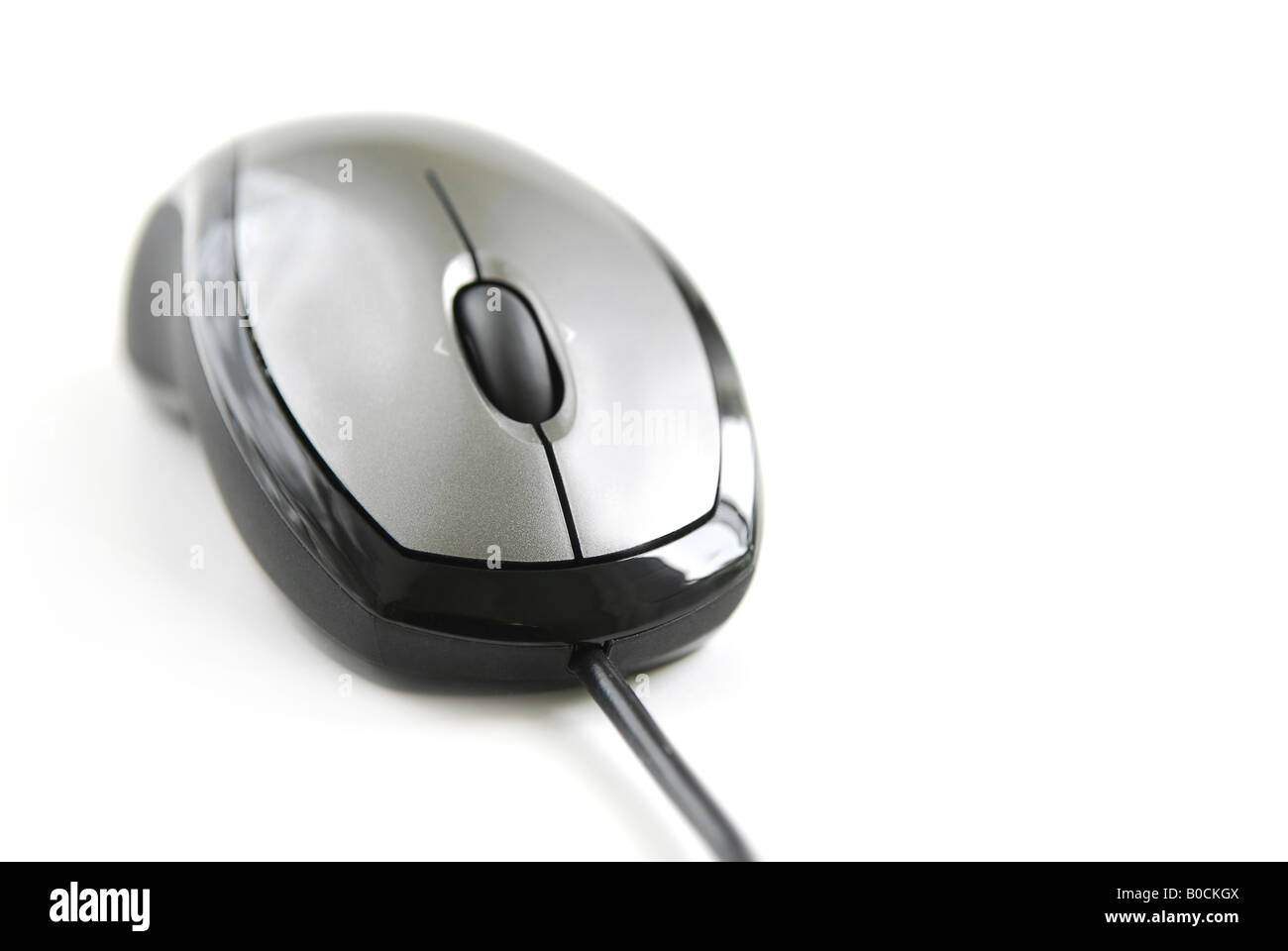 Silver computer mouse isolated on white background Stock Photo - Alamy