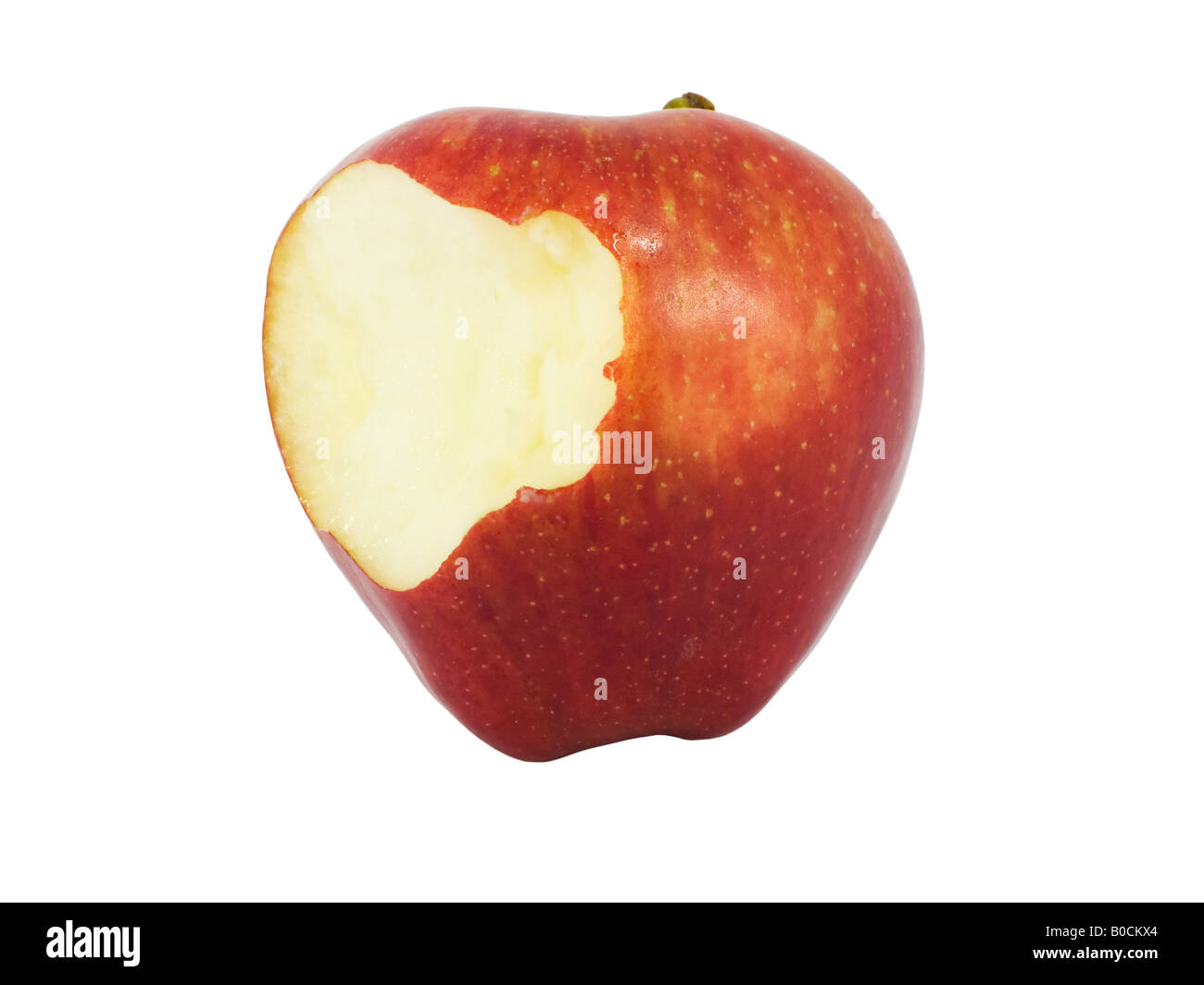 Bitten red apple isolated on white background Stock Photo - Alamy