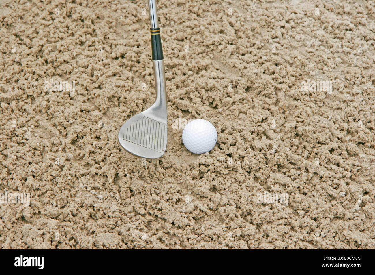 Sand trap teeing Stock Photo - Alamy