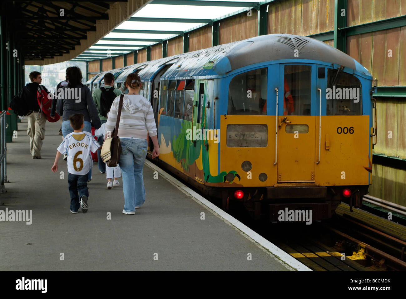 Island Line Railway Train at Ryde Pier Head Station Isle of Wight ...