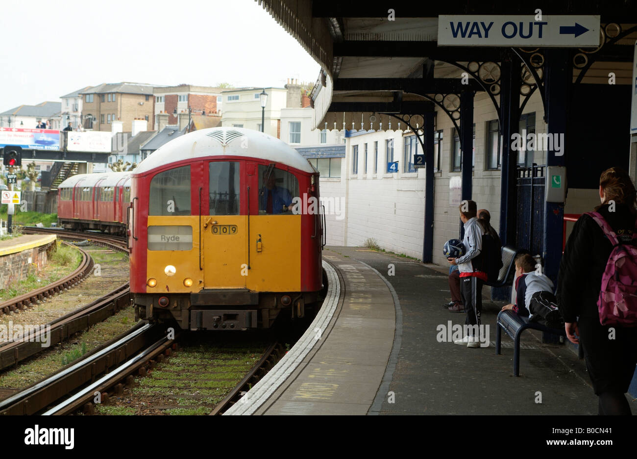 Island Line Railway Train Approaching Ryde Esplanade Station Isle of ...