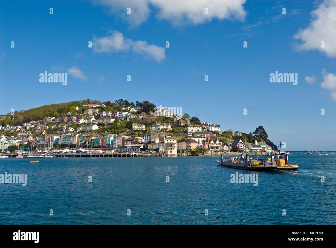 The car ferry crossing from Dartmouth to Kingswear, Devon, England ...