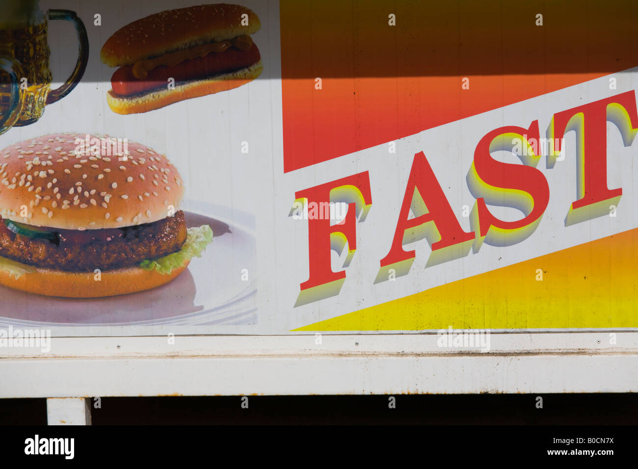 Fast food billboard Stock Photo - Alamy