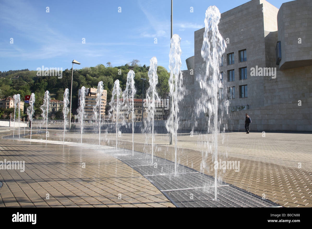 Fountains at the Guggenheim Museum designed by Frank Gehry, Bilbao ...
